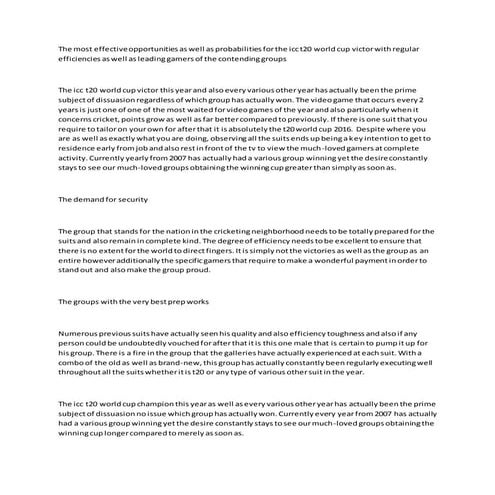 T20 world cup groups | PDF