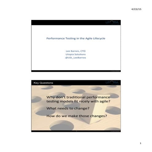 Specifications for Enterprise Testing