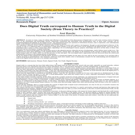 Does Digital Truth correspond to Human Truth in the Digital Society ...