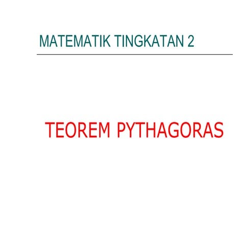 T2 bab 6 teorem pythagoras | PPS