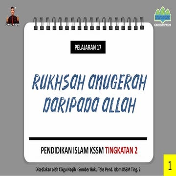 Pelajaran 17 - RUKHSAH ANUGERAH DARIPADA ALLAH (Tingkatan 2 KSSM) | PDF