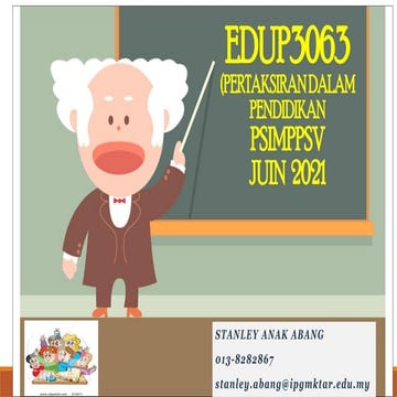 Nota Padat EDUP3063 - Pentaksiran Dalam Pendidikan | PDF