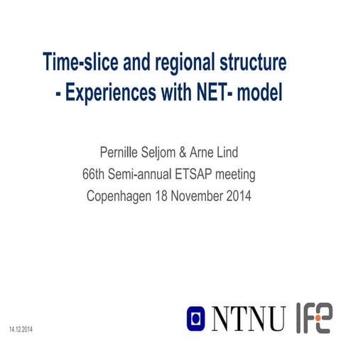Time-slice and regional structure – Experiences with NET- model | PPT