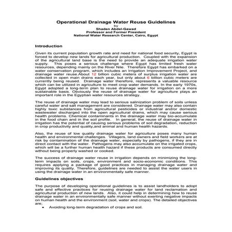 Operational Drainage Water Reuse Guidelines | DOCX