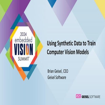 “Using Synthetic Data to Train Computer Vision Models,” a Presentation ...