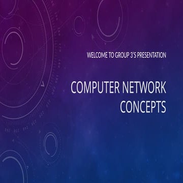 "Fundamentals of Computer Networks & Concepts" | PPTX