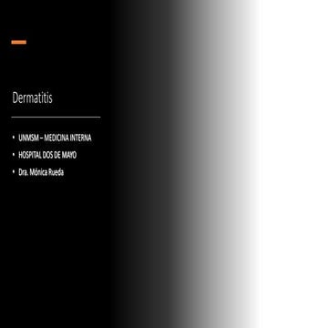 DERMATITIS-DERMATOLOGÍA - MEDICINA INTERNA | PDF