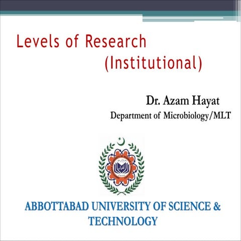 T3 - Levels of Research (Institutional).pdf