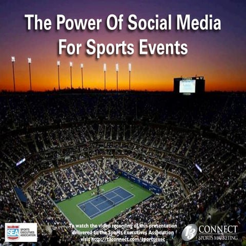The Power Of Social Media For Sports Events | PDF