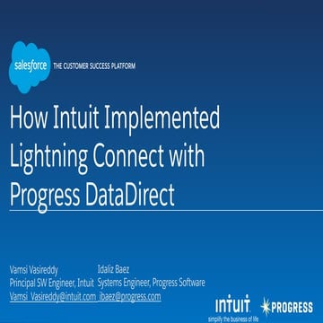 How Intuit Implented Lightning Connect with Progress DataDirect | PDF