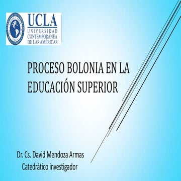 Proceso De Bolonia Y Erasmus Propuestas De La Universidad Española