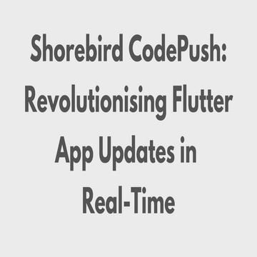 Flutter Roadshow 2024 Shoebird Codepush Pranav Masekar Pdf
