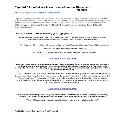 T4.2 music/dance webquest | PAGES