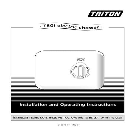T50i installation guide from Firstbathrooms.co.uk