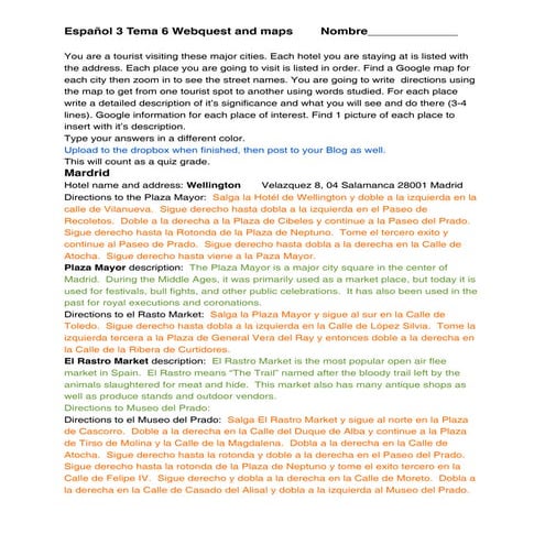 T6 spanish webquest | PAGES