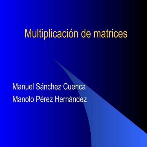 T7 Alg Mult Matr | PPT