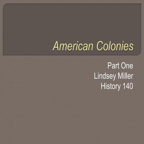 English Colonies of North America | PPT
