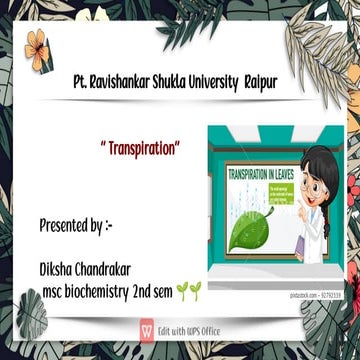 transpiration_:- stomatal transpiration and opening and closing ...