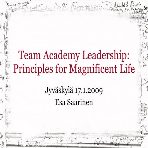 Team Academy Leadership Principles | ODP