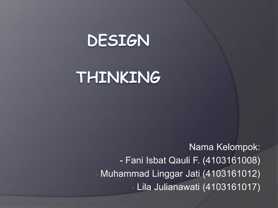 Analisa Tugas Akhir Design Thinking (Prototype dan test) | PPT
