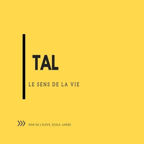 TAL _ Le sens de la Vie | PDF