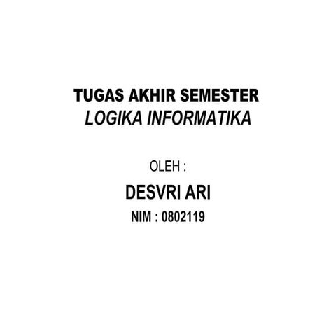 Ta Logika Informatika | PPT