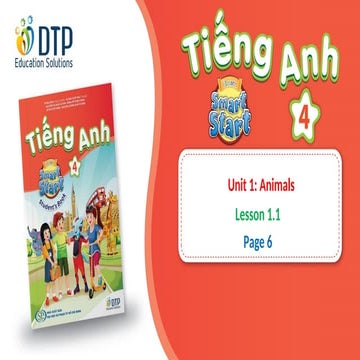 English Lesson on Animals Vocabulary and Sentence Structures for Grade ...