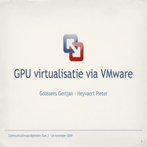 CV - Taak 3 - GPU Virtualisatie via VMware | KEY