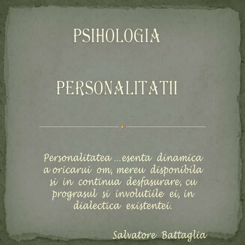Personalitatea | PPT