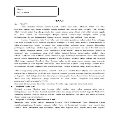 Taat allah dan rasul | PPTX