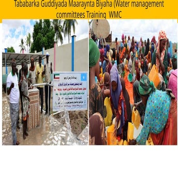 Dr, ibrahim abdi hassan Tababarka Guddiyada Maaraynta Biyaha (Water ...