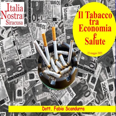 Tabacco tra economia e salute. dott. Fabio Scandurra | PPT