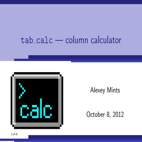 Tab calc presentation | PPT