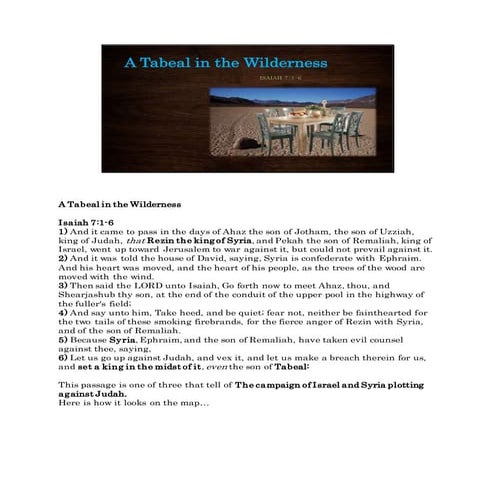 A Tabeal in the Wilderness | PDF