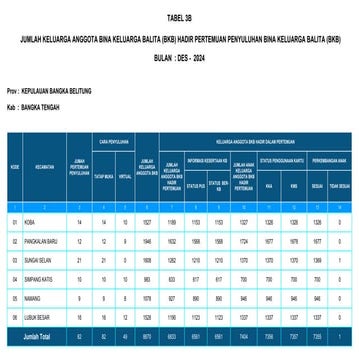 Tabel 3B_Desember 2024.pdf siga keluarga | PDF