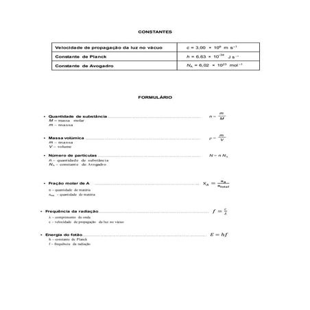Tabela constantes | PDF