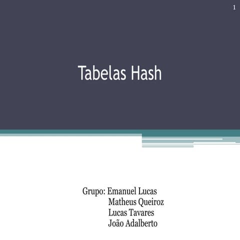 Tabelas hash | PPTX