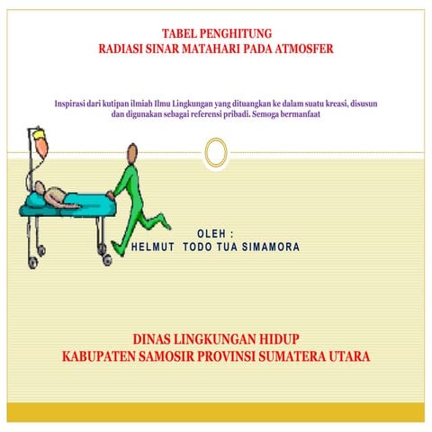 Tabel penghitung radiasi sinar matahari pada atmosfer | PPT
