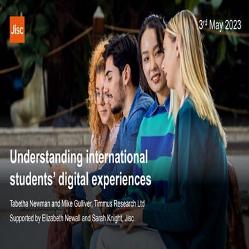 Understanding international students’ digital experiences | PPTX