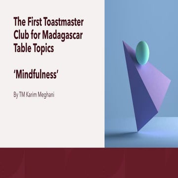 Toastmaster's Table topics 23rd October 2021 | PDF