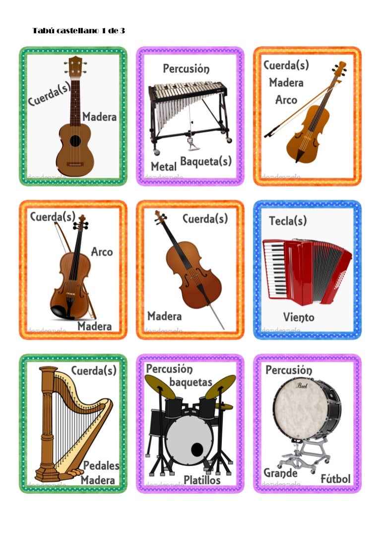 Tabú de instrumentos musicales