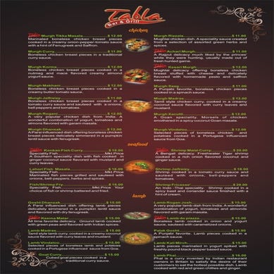 Tabla menu | PDF | Bars & Restaurants | Attractions