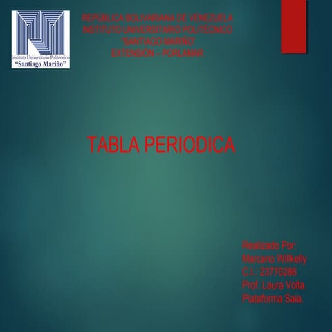 Tabla periodica-saia willkelly marcano | PPT