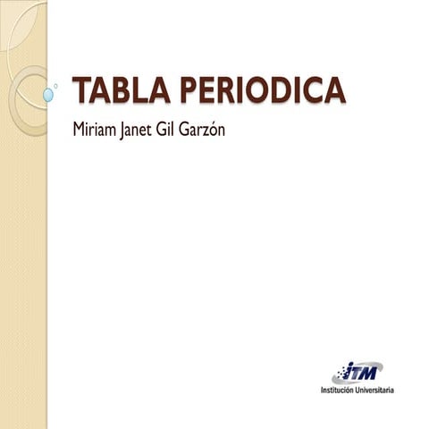 TABLA PERIODICA Y CONFIGURACIÓN ELECTRONICA | PDF