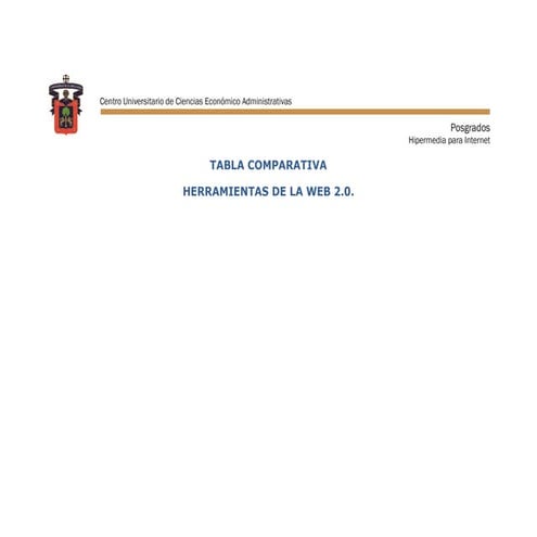 Tabla comparativa. herramientas 2.0 | PDF | Technology & Computing