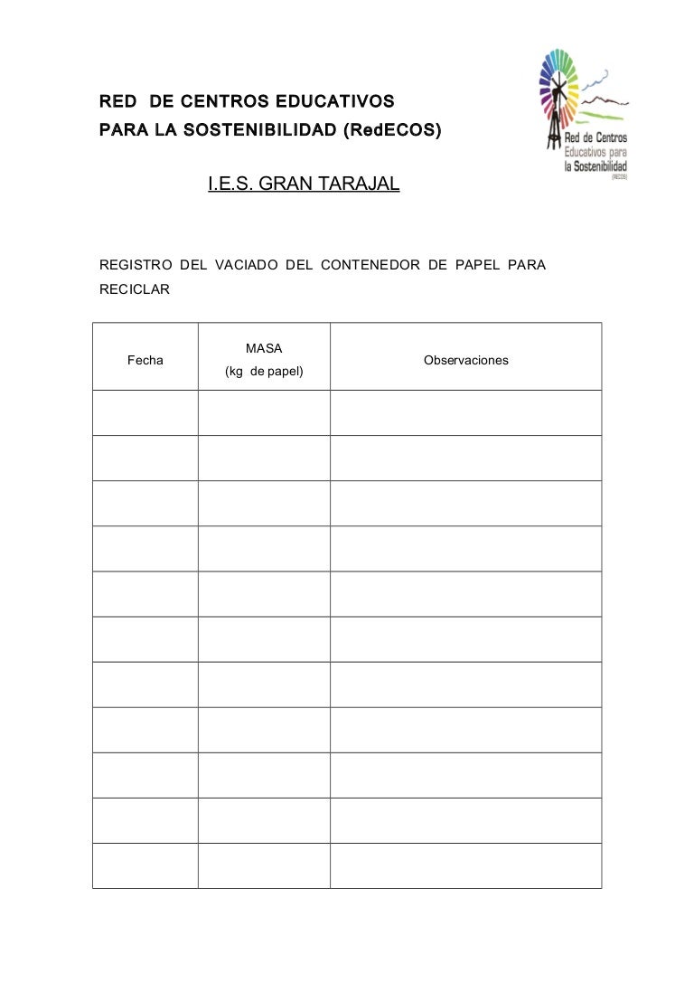Tabla de recogida de los datos Tabla de recogida de los datos