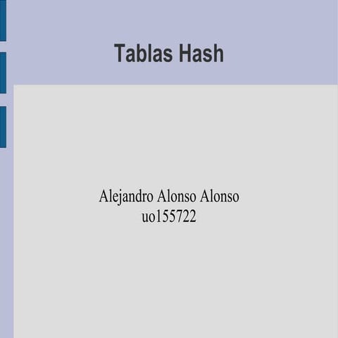 Tabla Hash (Guillermo Cueva Fernández) | PPT