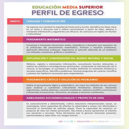 Tabla perfil egreso mepeo | PDF
