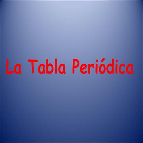 Tabla periódica 2012 | PPT