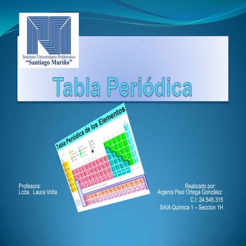 Tabla periodica | PPTX | Physics | Science